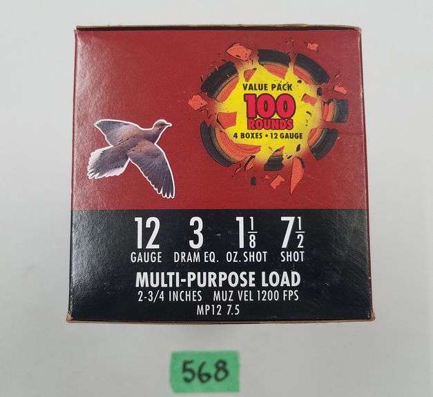 Federal Multi-Purpose Load - 12 GA, 2-3/4", 7-1/2 Shot (4 X 25 = Case ...