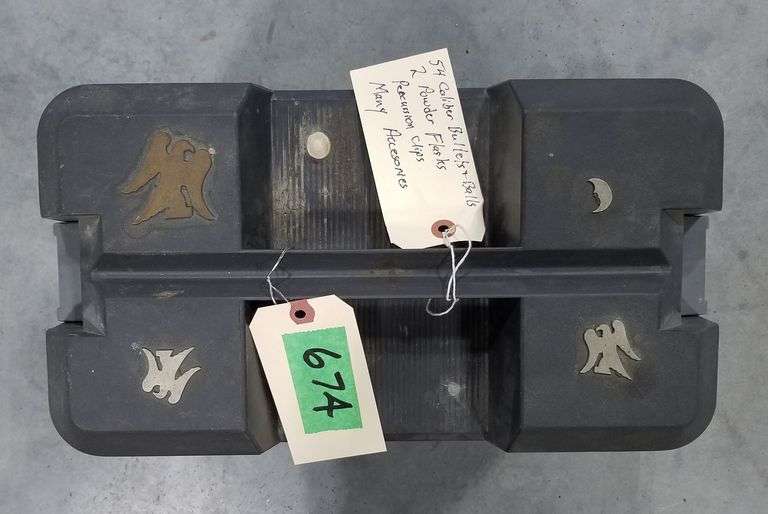 Tool Box W/Black Powder Supplies - 54 Cal Bullets & Balls, Powder ...