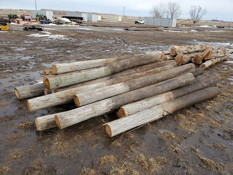 (25) 10FT Used Fence Posts - 6" - 10" Diameter - Adam Marshall Land ...