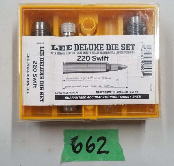 Lee Deluxe Reloading Die Set - 220 Swift - Adam Marshall Land & Auction ...
