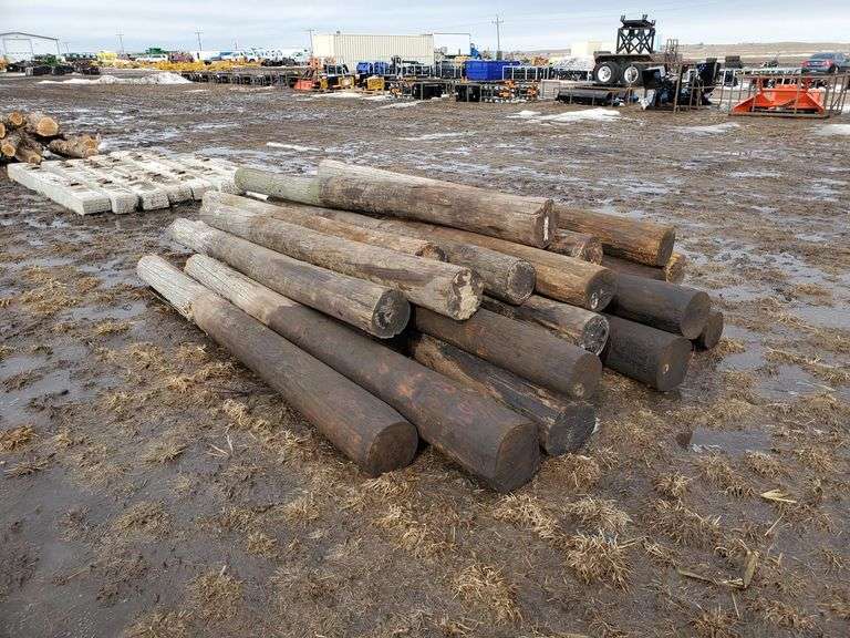 (25) 10FT Used Fence Posts - 6" - 10" Diameter - Adam Marshall Land ...