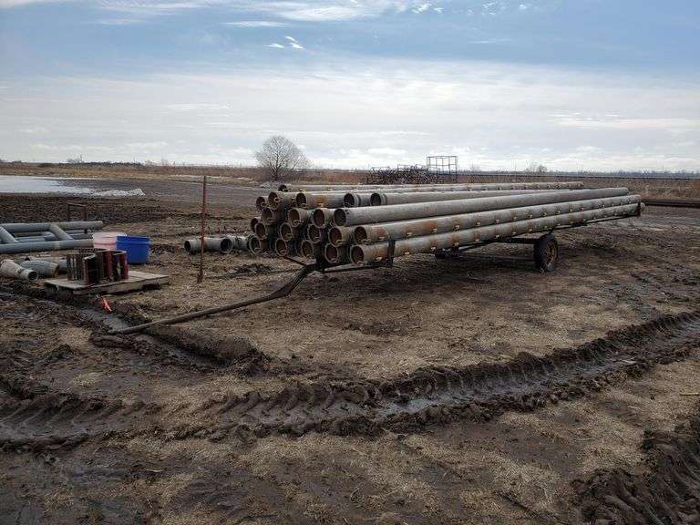 (31) 30FT Lengths 8" Aluminum Pipe w/ Gates, Tex Flow (Trailer Included ...