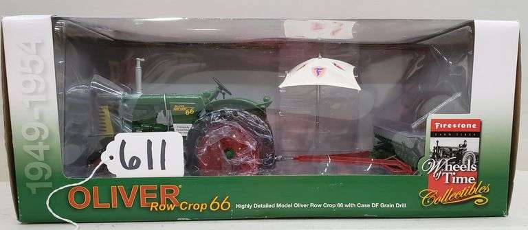 Firestone Oliver Row Crop 66 with Case DF Grain Drill - Adam Marshall ...