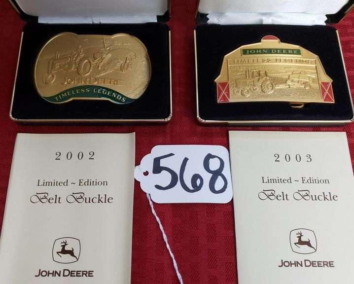 (2) John Deere Belt Buckles. 2002 #0425-2500 and 2003 #0382-2500 - Adam ...
