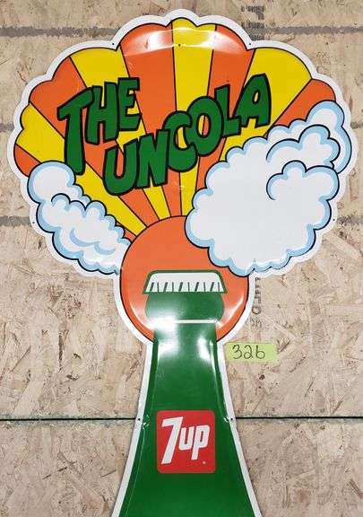Vintage Metal 7-Up sign - Adam Marshall Land & Auction, LLC