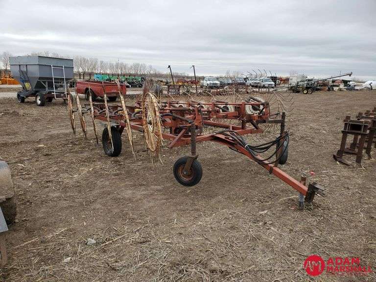 Hesston 12 Wheel Hay Rake - Adam Marshall Land & Auction, LLC