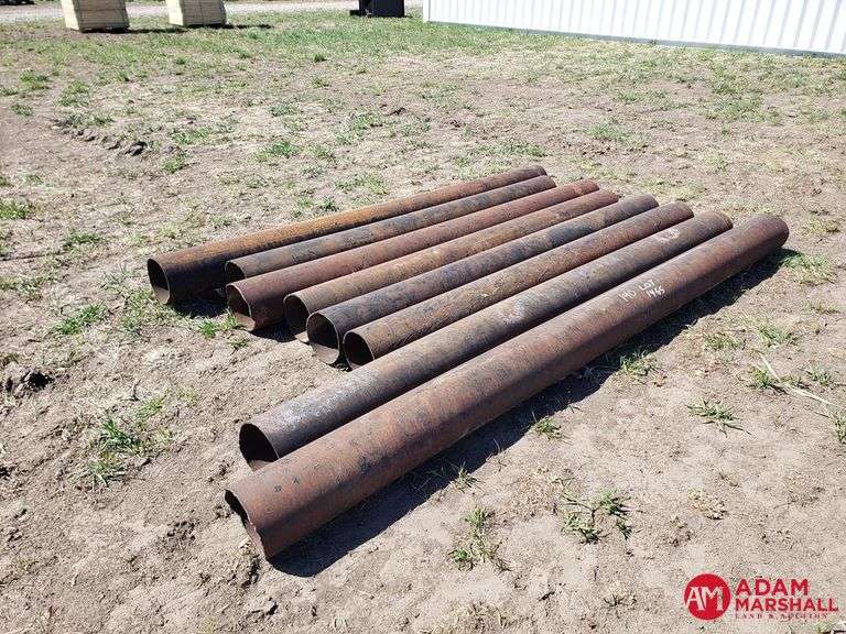 (8) Steel Pipe, 8" Diameter - Adam Marshall Land & Auction, LLC