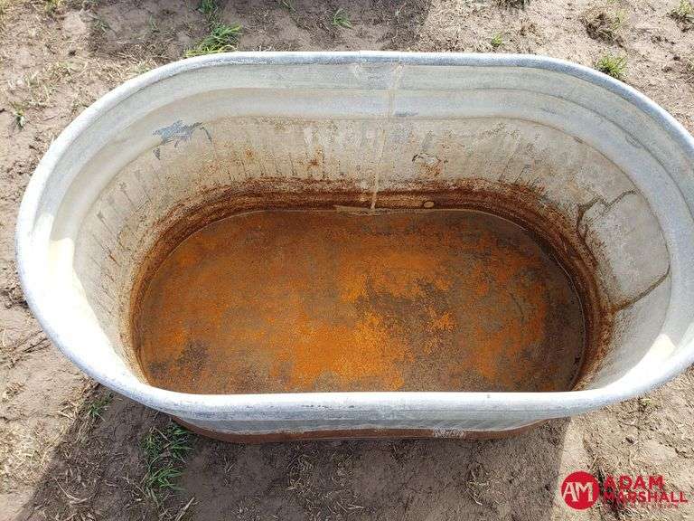 2FT x 4FT Galvanized Water Tank - Adam Marshall Land & Auction, LLC