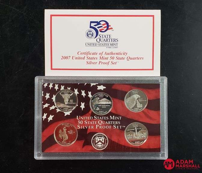 (8 Total) US Mint 50 State Quarters Silver Proof Sets (2)2004, (2)2005 ...