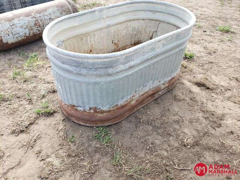 2FT x 4FT Galvanized Water Tank - Adam Marshall Land & Auction, LLC