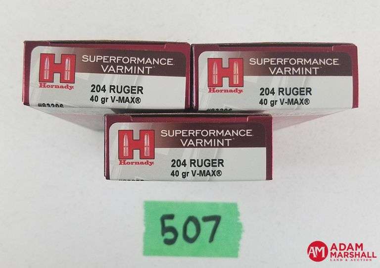 Hornady Superformance Varmint 204 Ruger - 40 Gr V-Max (3 X 20) - Adam ...
