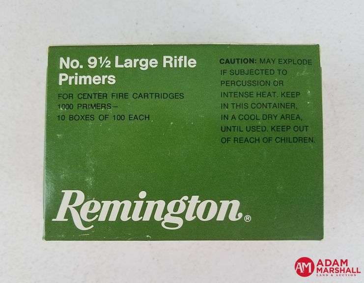 Remington No.9-1/2 Large Rifle Primers (10 X 100 = Box Of 1000) - Adam ...