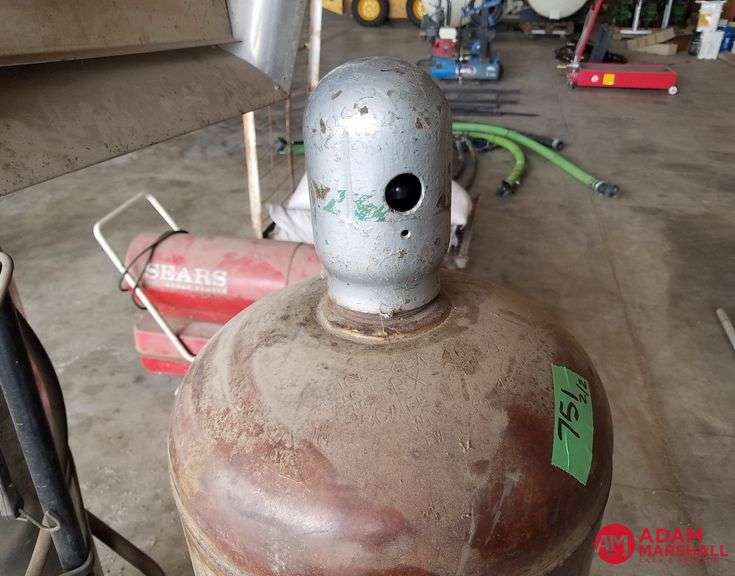 (2) Propane Tanks - One W/Re-Verber-Ray Portable Infrared Radiant ...