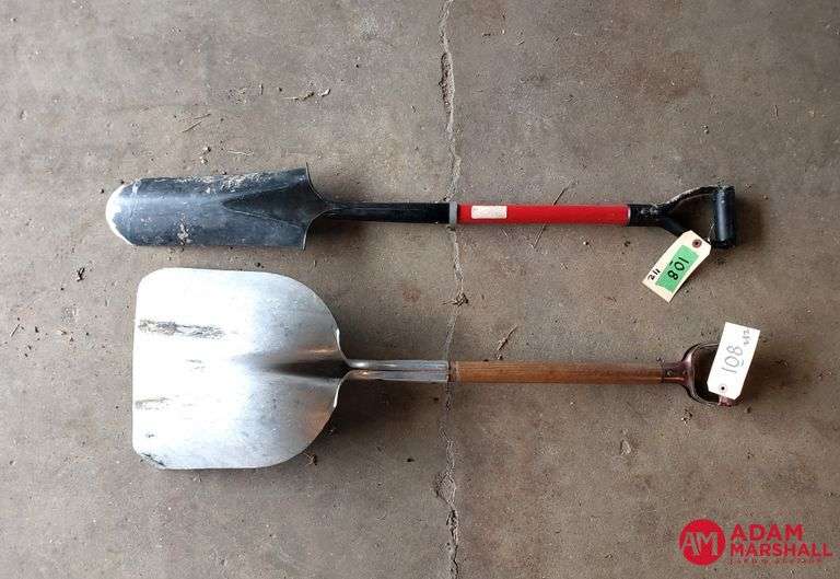 Tile Spade & Grain Scoop - Adam Marshall Land & Auction, LLC