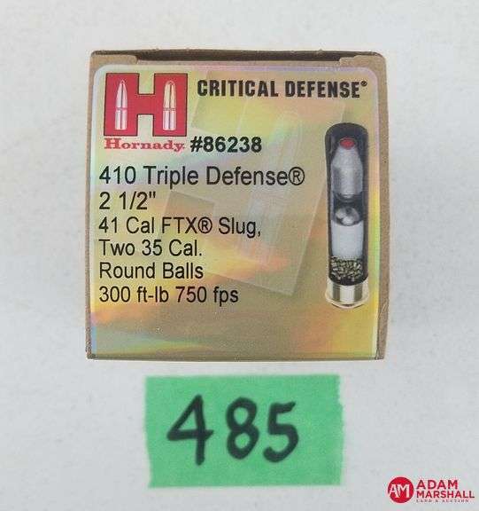 Hornady Critical Defense - 410 Triple Defense, FTX Slug & Two Round ...