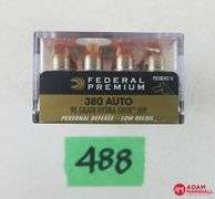 Federal Premium Low Recoil 380 Auto - 90 Gr Hydra-Shok JHP (1 X 20 ...