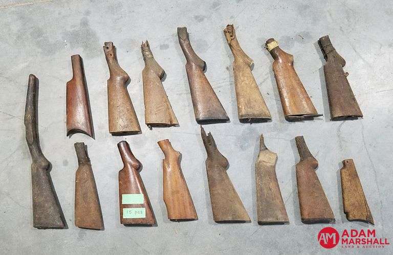 (15) Assorted Wooden Stocks - Adam Marshall Land & Auction, LLC