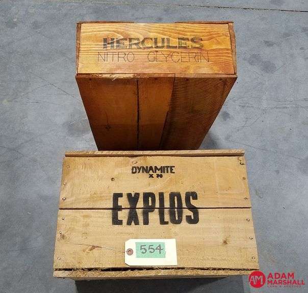 Explos Dynamite & Homemade Hercules Nitro Glycerin Wooden Crates - Adam ...