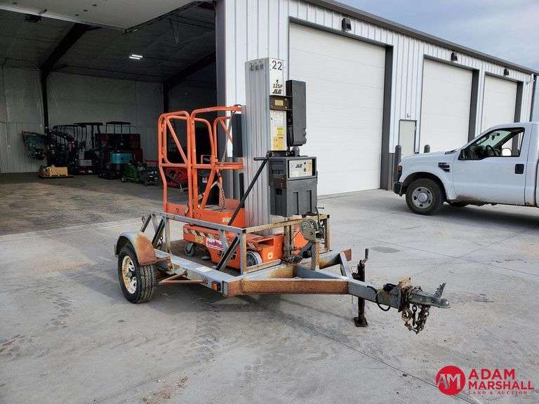 JLG 12SP Push Around One Man Lift w/ Trailer - Adam Marshall Land ...
