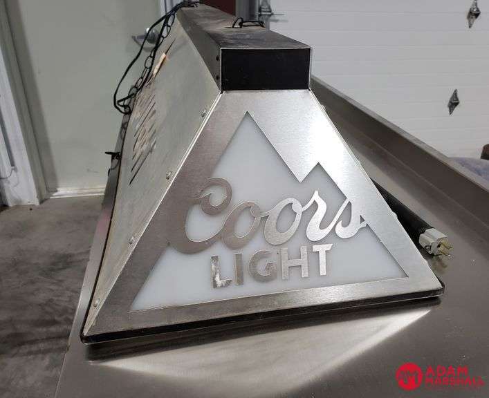 Coors Light Pool Table Light; 4'L - Adam Marshall Land & Auction, LLC