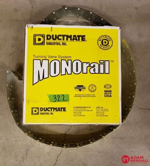 Ductmate Turning Vane System MONOrail - Adam Marshall Land & Auction, LLC