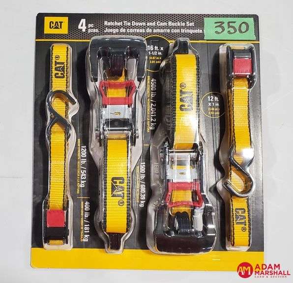 CAT Ratchet Tie Down & Cam Buckle Set (4 Pc) - NIB - Adam Marshall Land ...