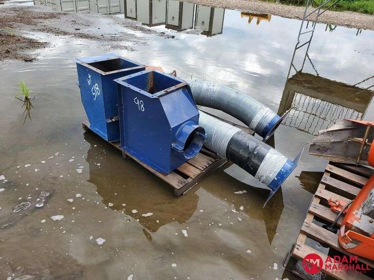 (1) Neco 8" Flow Through Auger Hopper & (1) 10" Diverter Valve - Adam ...