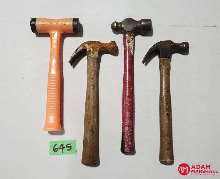 Assorted Hammers & Mallet - Adam Marshall Land & Auction, LLC