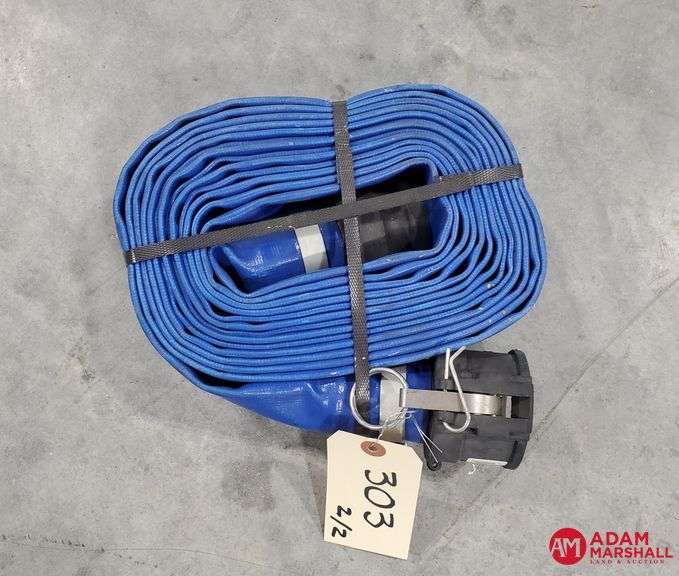 (2) Discharge Hoses W/2" Poly Quick Couplers - (1) Male End & (1) No ...