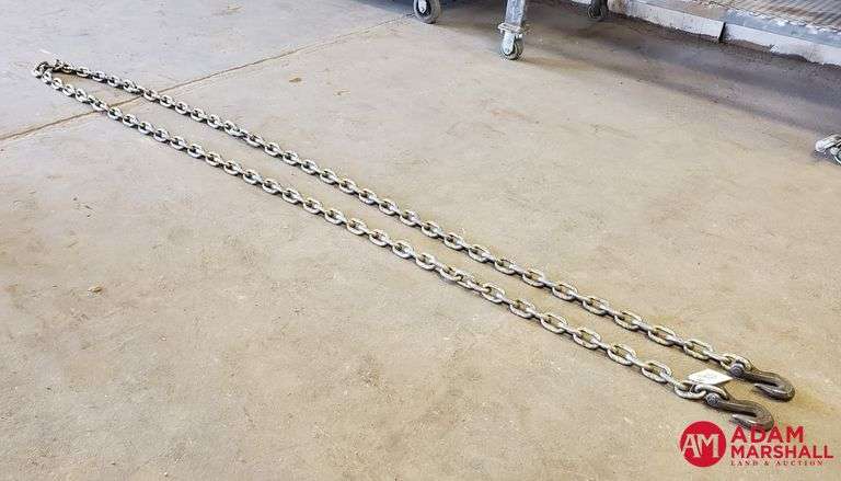 20' Heavy Log Chain - Double Hooks - Adam Marshall Land & Auction, LLC