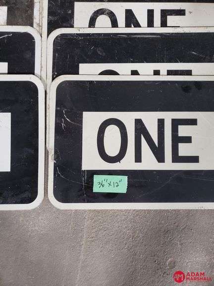 (10 One Way signs *stock photo:actual condition of signs will vary ...