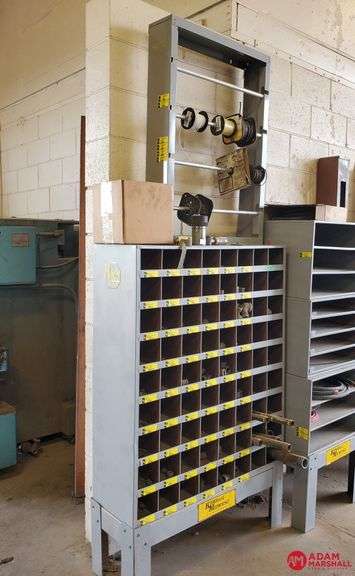 Kimball Midwest Hardware Bin Organizer W/Contents, Base & Spool Rack ...