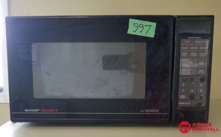 Sharp Carousel II Microwave & Small Folding Table - Adam Marshall Land & Auction, LLC