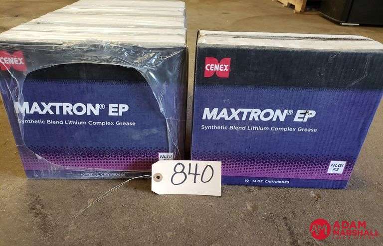 (50 Maxtron EP synthetic blend lithium complex grease - Adam Marshall Land & Auction, LLC