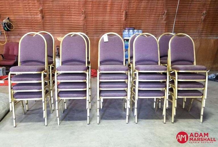 (40) Stacking Banquet Chairs - Adam Marshall Land & Auction, LLC