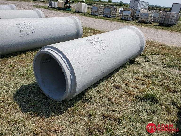 (1) 8' Long, 23/24" Diameter Concrete Pipe - Adam Marshall Land ...