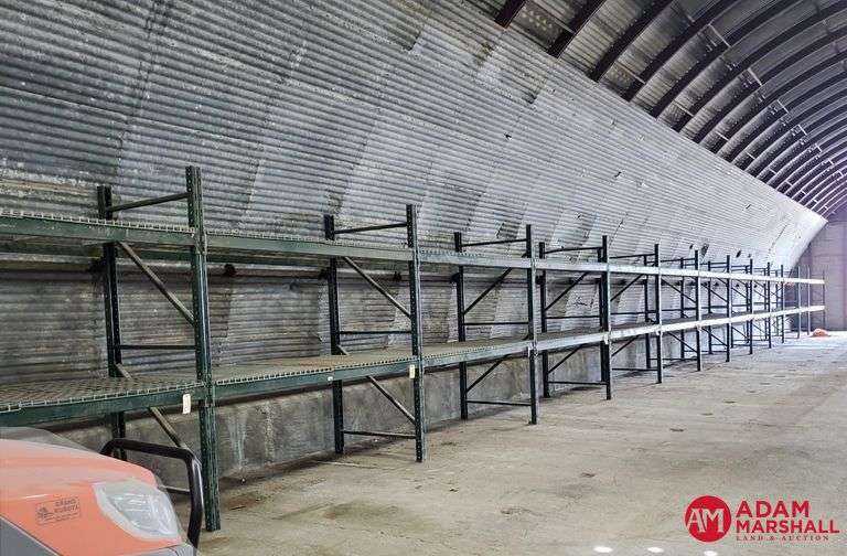 (14) Connected Pallet Rack Sections W/Wire Decking & Extra Frames ...