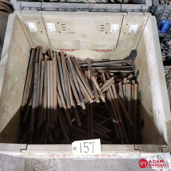 18" solid core rods with small amount of rebar. Includes storage bin ...