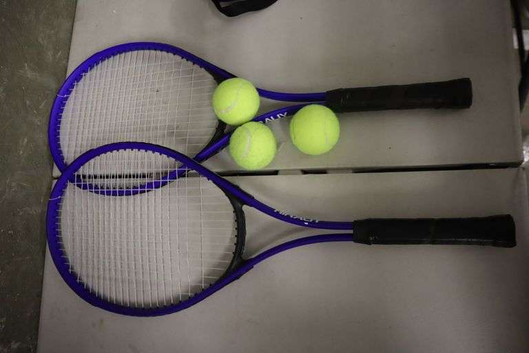 2 Tennis Racks with Tennis Balls - Matthews Auctioneers