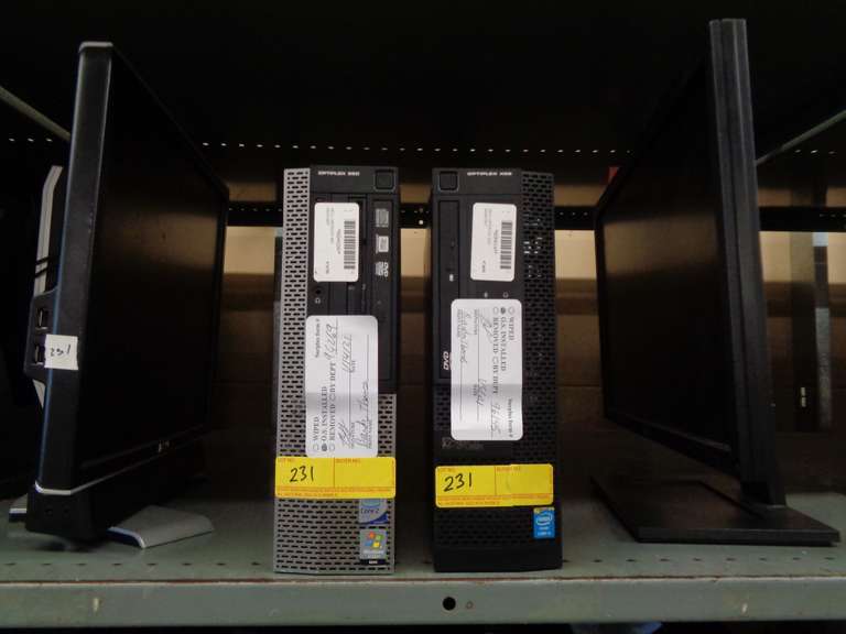 2 -DELL COMPUTERS W/ MONITORS - Matthews Auctioneers