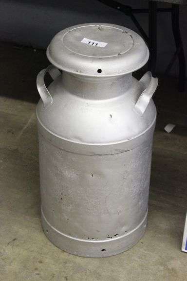 Old Large Metal Milk Container - Matthews Auctioneers