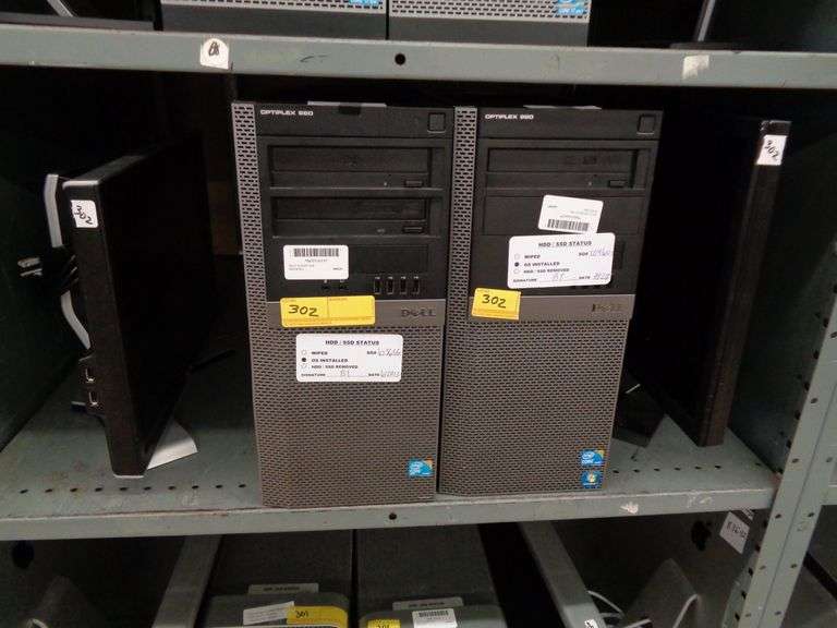 2 -DELL OPTIPLEX 980 COMPUTERS W/ MONITORS - Matthews Auctioneers
