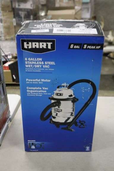 Hart 6 gal stainless steel wet/dry vac - Read Description - Matthews ...