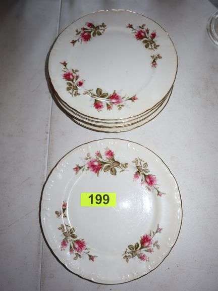 6 Royal rose China Plates - Matthews Auctioneers