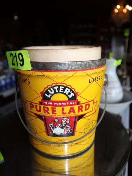 Vintage Lard Tin & Ice Cream Box - Matthews Auctioneers