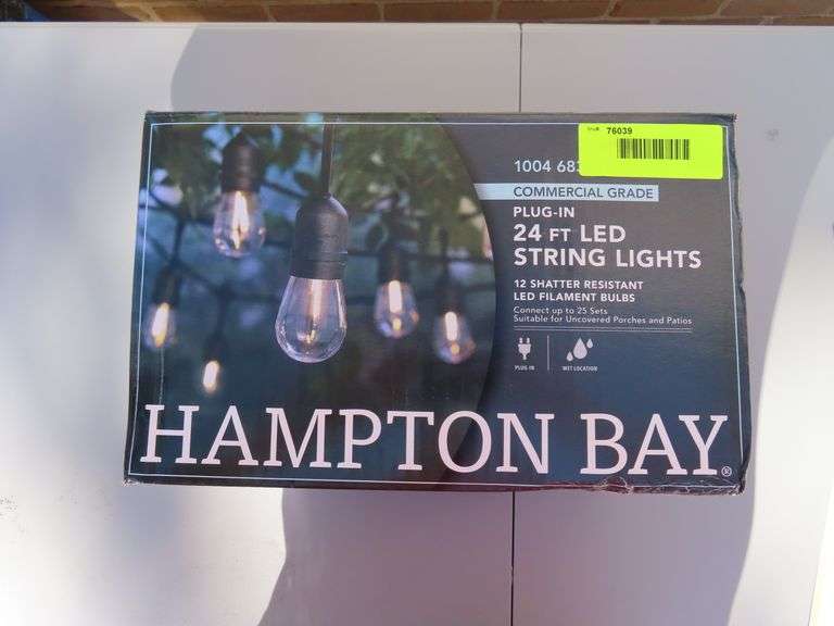 commercial grade plug in 24 ft LED STRING LIGHTS HAMPTON BAY - Matthews ...