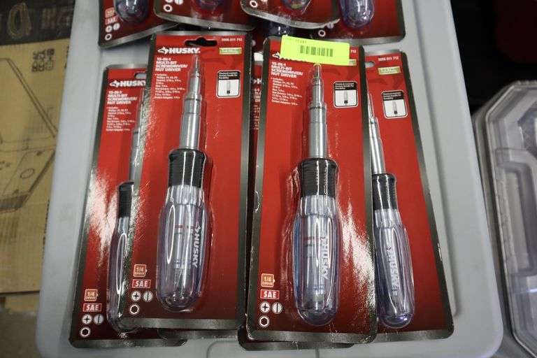 (6) Husky 15 in 1 Multi Bit Screwdriver/Nut Driver - Matthews Auctioneers