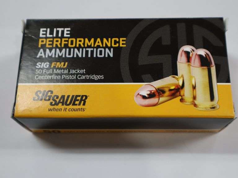 SIG SAUER 38 SUPER AUTO+P 125GR FMJ 50 RDS - Matthews Auctioneers