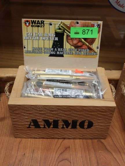 50 CAL BMGH BOTTLE OPENERS W/ DISPLAY - Matthews Auctioneers