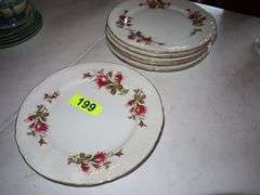 6 Royal rose China Plates - Matthews Auctioneers